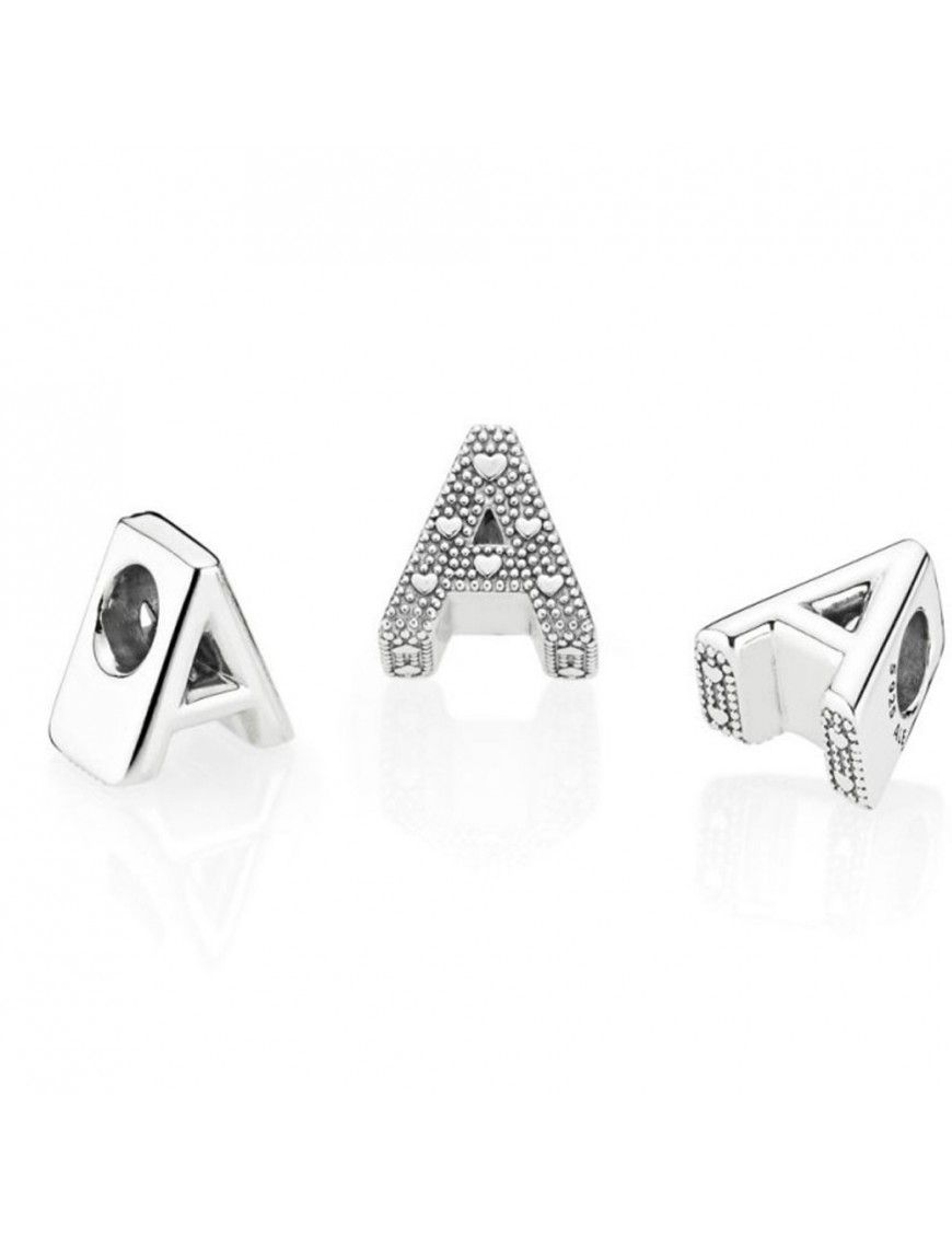 Charm Pandora Plata Letra A 797455. Colección Otoño 2018.
