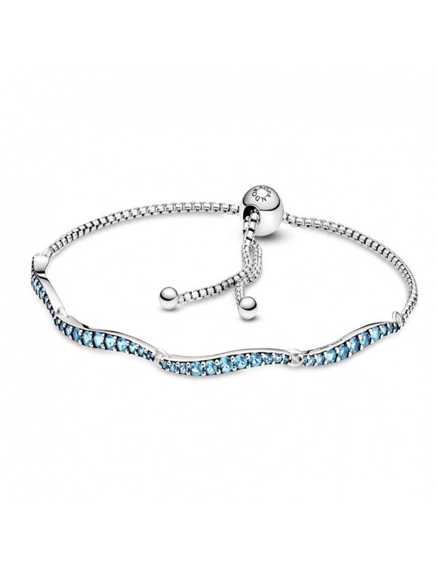 Pulsera Pandora Cierre Deslizante Azul Ondulada 599436C01-1