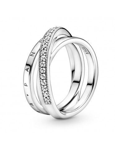 Anillo Pandora Cruzado Triple Banda 199057C01-52