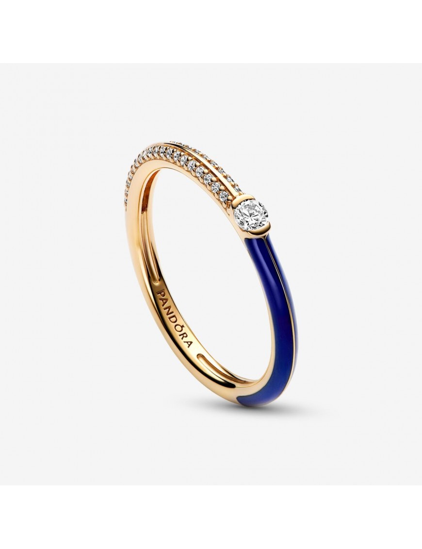 Anillo dorado Pandora Me Dual Azul y Pavé 162528C01-52 para mujer