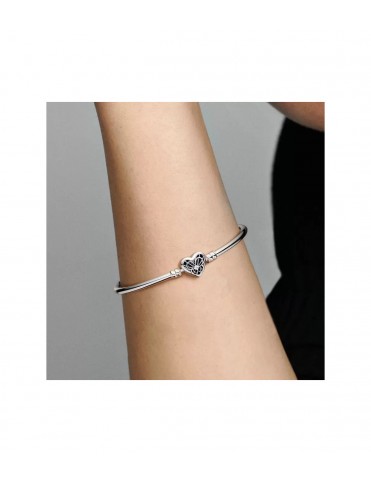 Pulsera de plata Pandora Moments Corazón y Mariposa 592593C01-21.