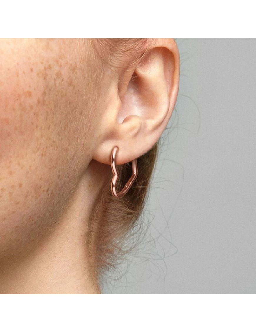 Pendientes Pandora Corazón Cúpula Dorada 299389C00