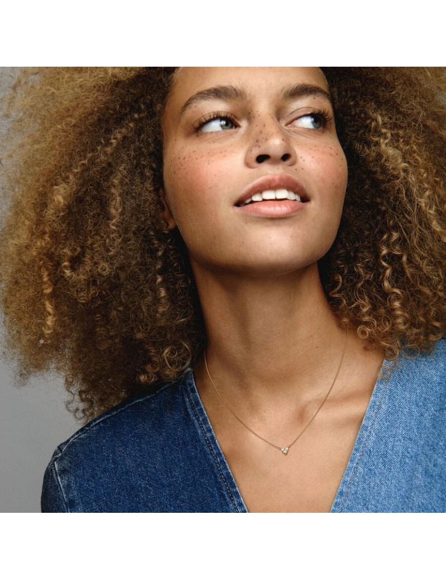 Collar Pandora Corazón en Pavé y Alas de Ángel 398505C02-45