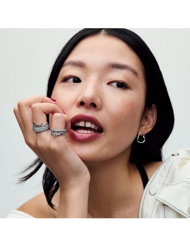 Pendientes Pandora Copos de Nieve Brillantes 299239C01 de plata